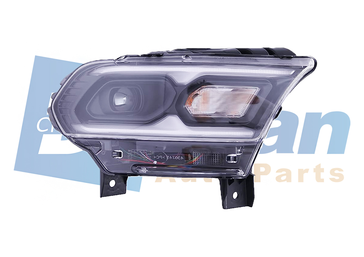 HEADLIGHT BLACK TYPE RH